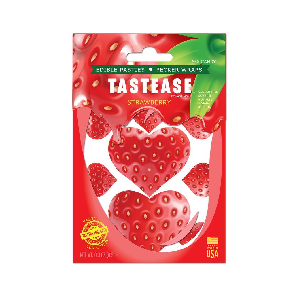 5 Pack: Tastease: Edible Pasties & Pecker Wraps Strawberry Candy by Pa
